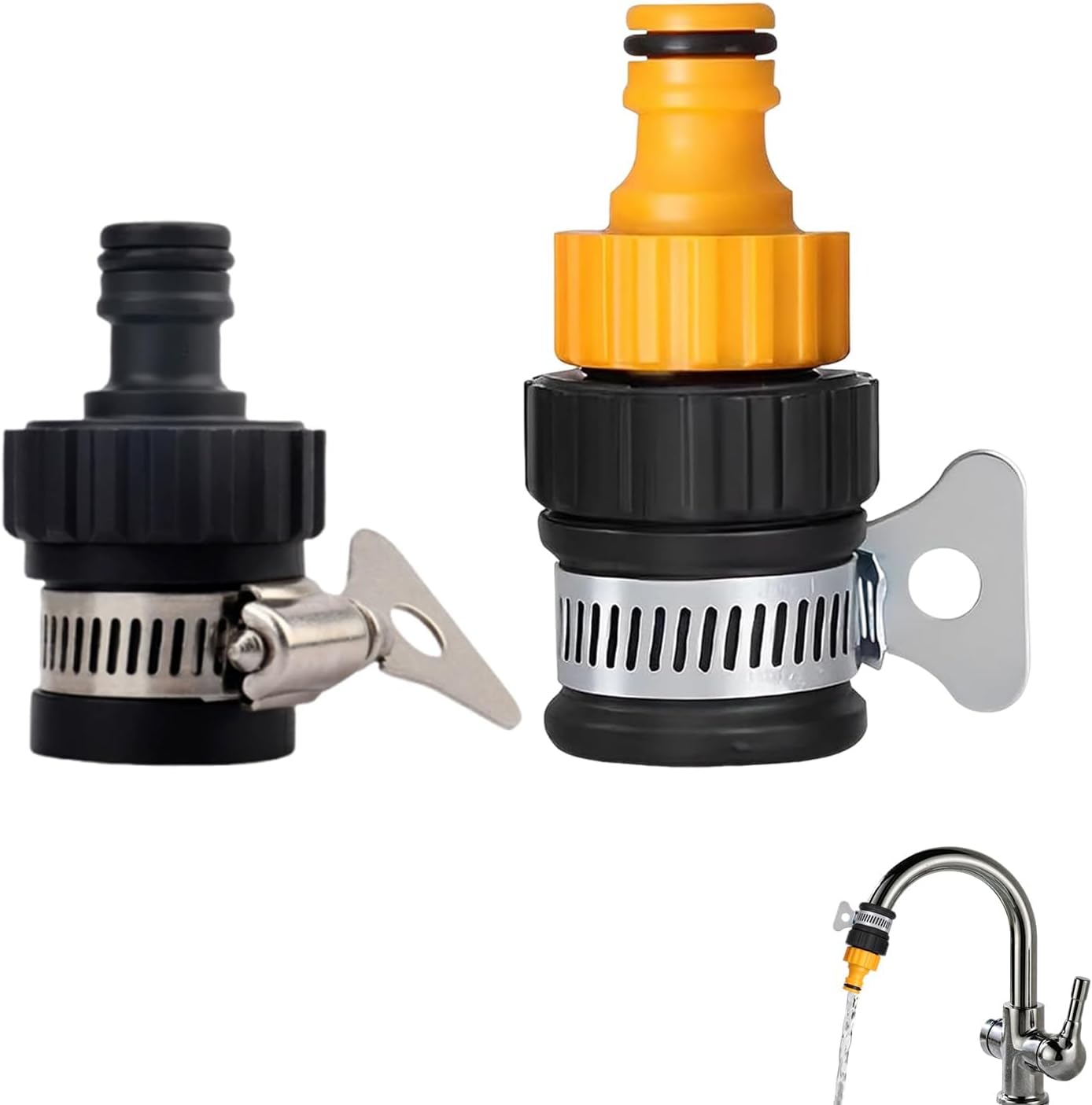 DtgEcd 2 PCS Kitchen Tap Hose Connector, Tap Hose Connectors Kitchen ...