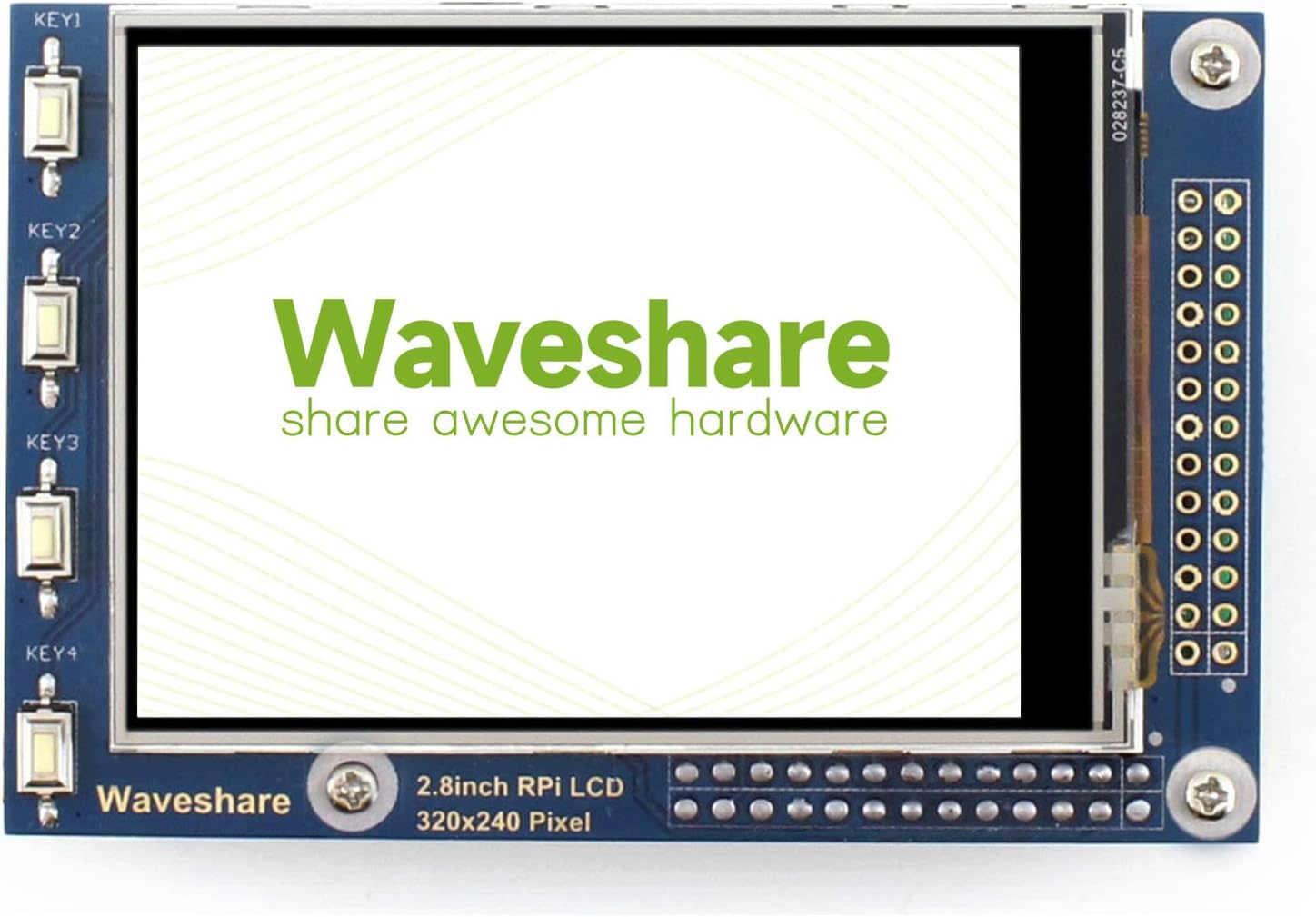 Amazon.com: waveshare 2.8inch Screen for Raspberry Pi Resistive Touch ...