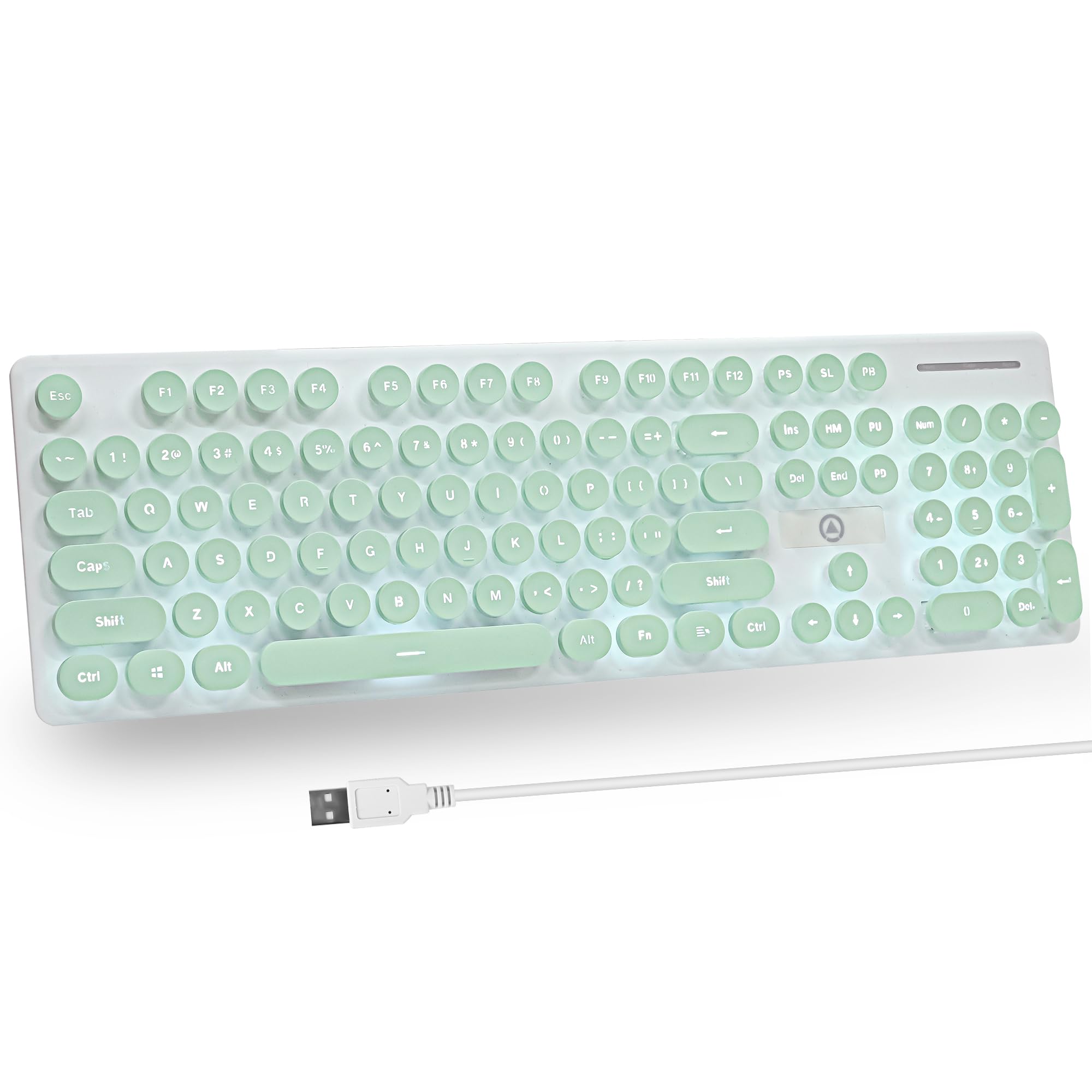 iTastatur Typewriter Keyboard 104-key Punk Gaming Retro Keyboard LED ...
