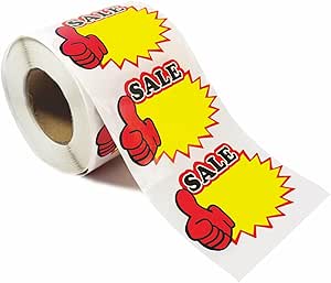 Amazon.com: 500pcs Garage Sale Stickers, 3 x 2 Inch Self-Adhesive Blank ...