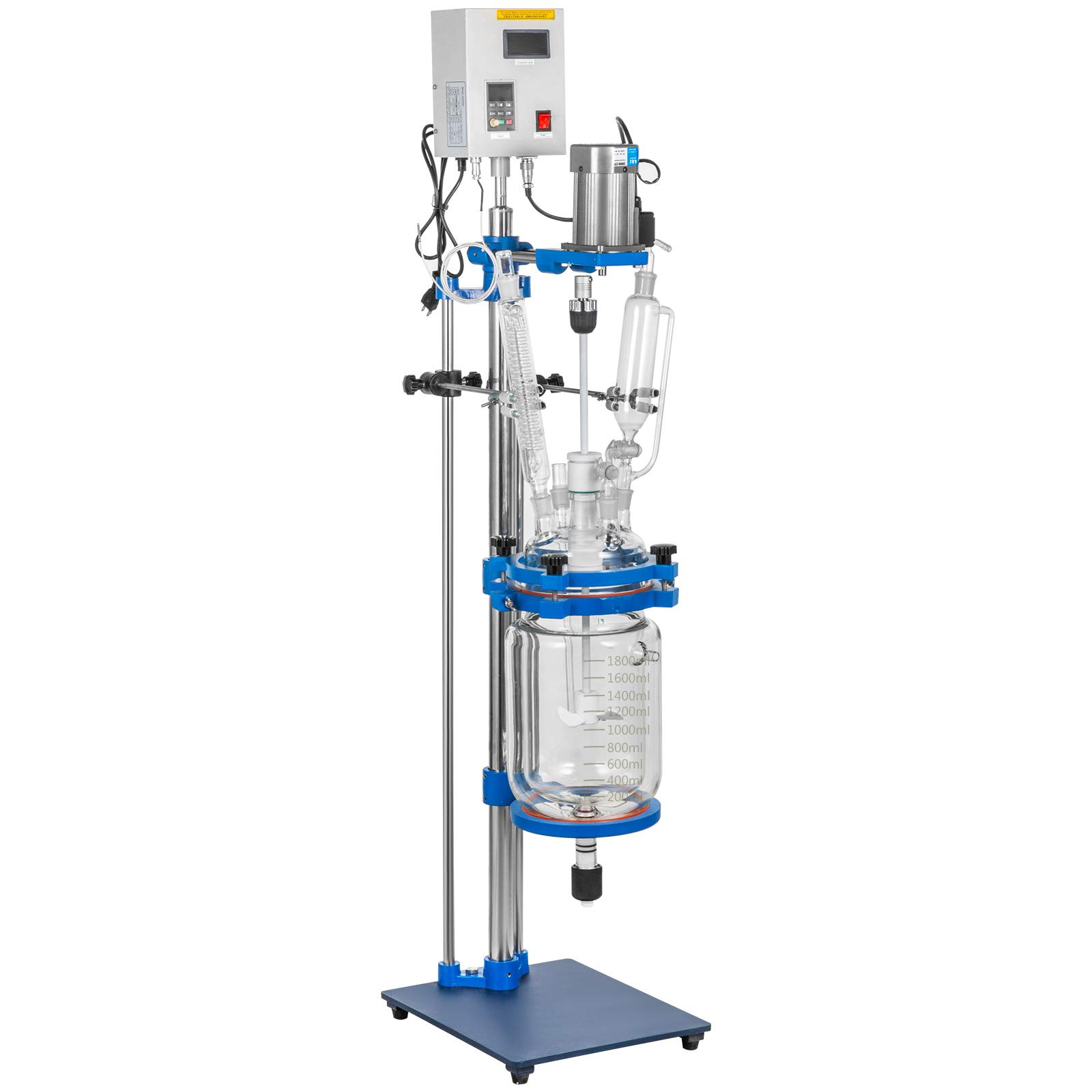 Vevor Jacketed Reactor 2l Laboratory Glass Reactor Jacketed Glass ...