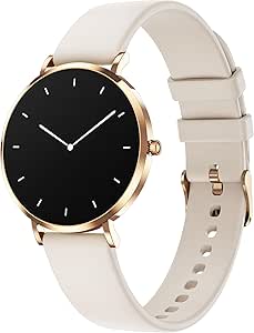 Amazon | MONOMAM Rotondo スマートウォッチ レディース iPhone対応 アンドロイド対応 メンズ 丸型 ベルト幅18mm 常時表示 AMOLEDディスプレイ 活動量計 ...