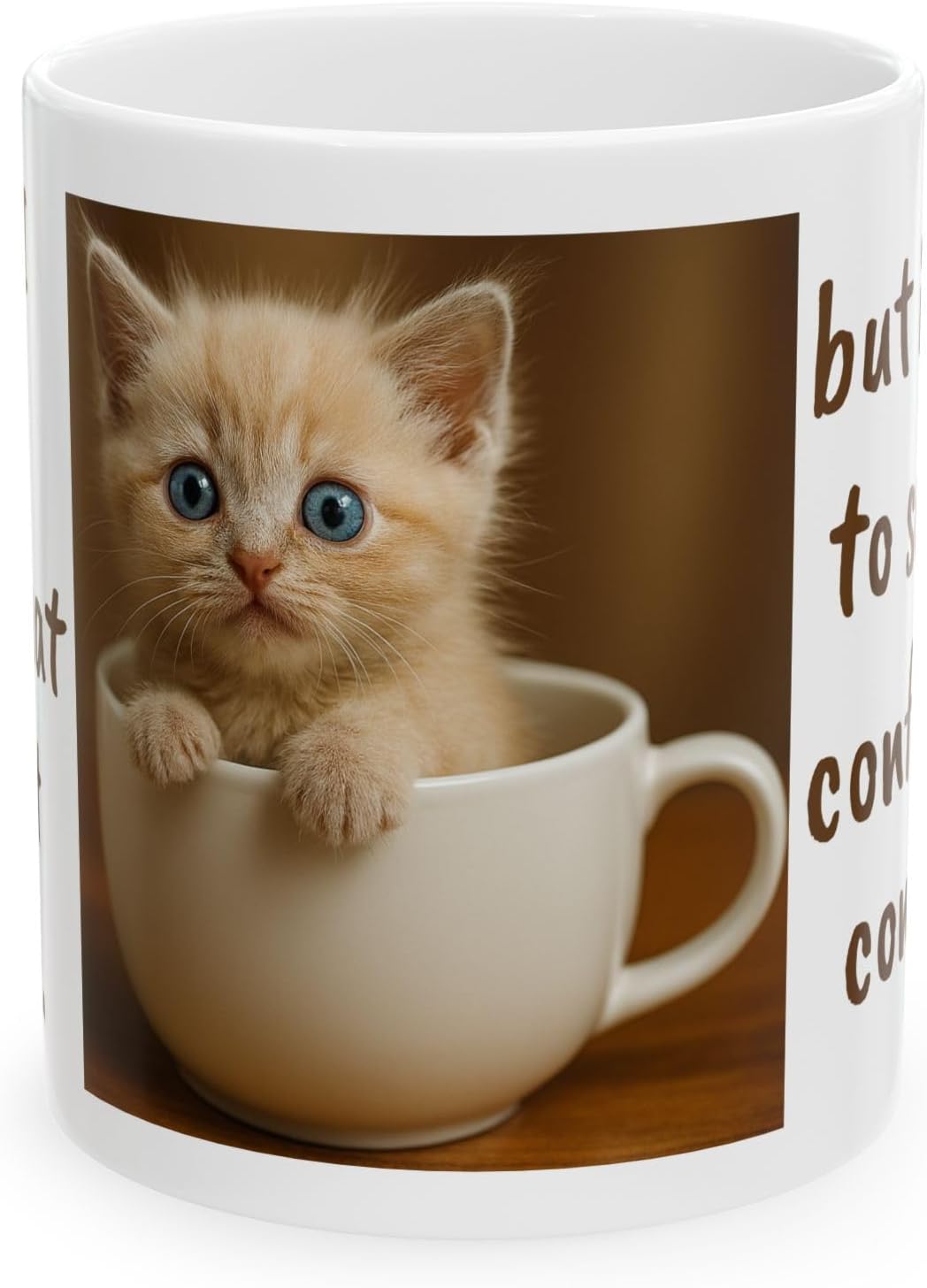 Amazon.com: Adorable Kitten Mug Funny Coffee Cup Confused Cat Coffee ...