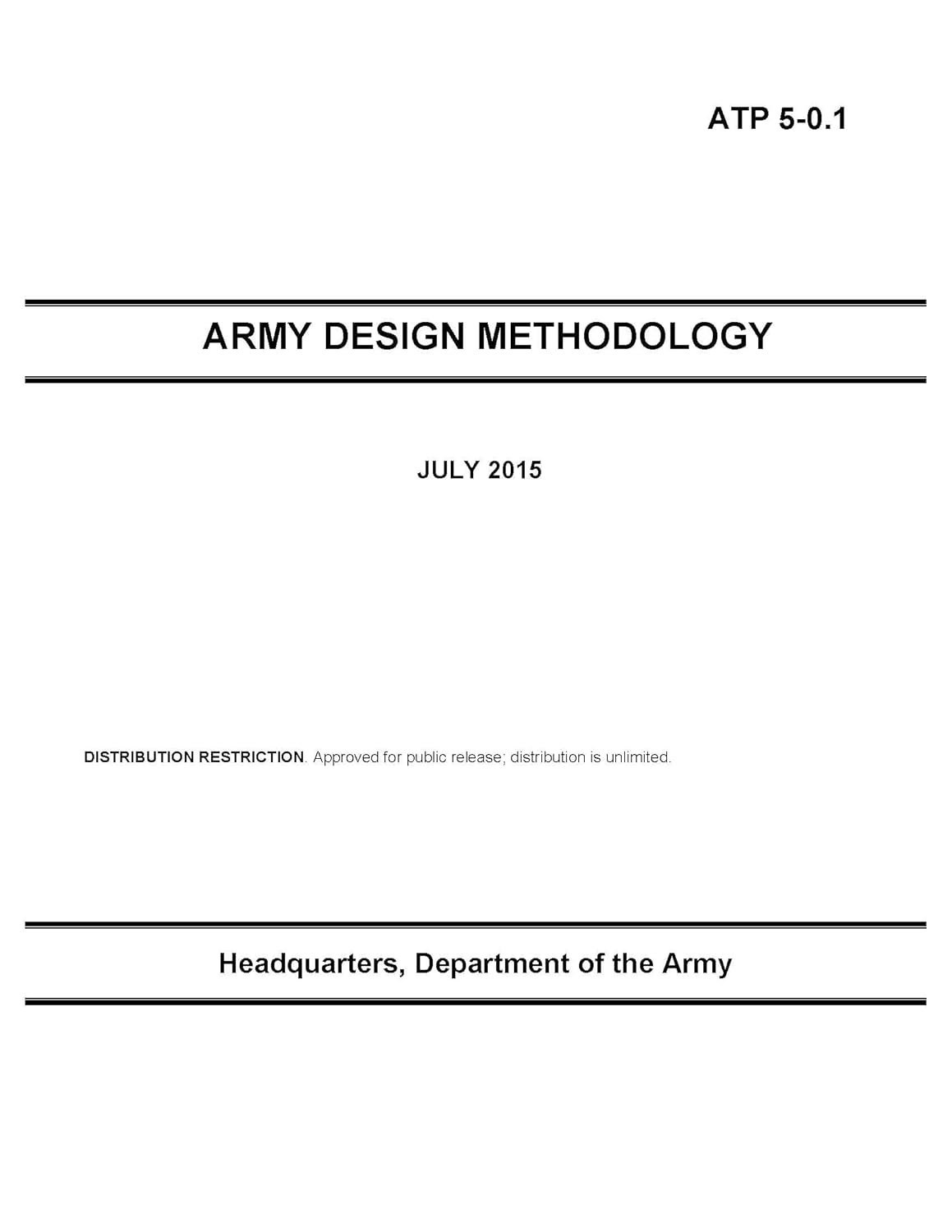Amazon.com: ATP 5-0.1 ARMY DESIGN METHODOLOGY eBook : Boudreaux, Luc ...