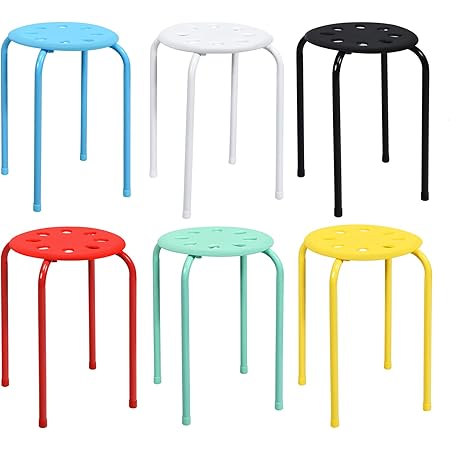 Amazon.com: Yaheetech 17.3in Plastic Stack Nesting Stools Portable ...