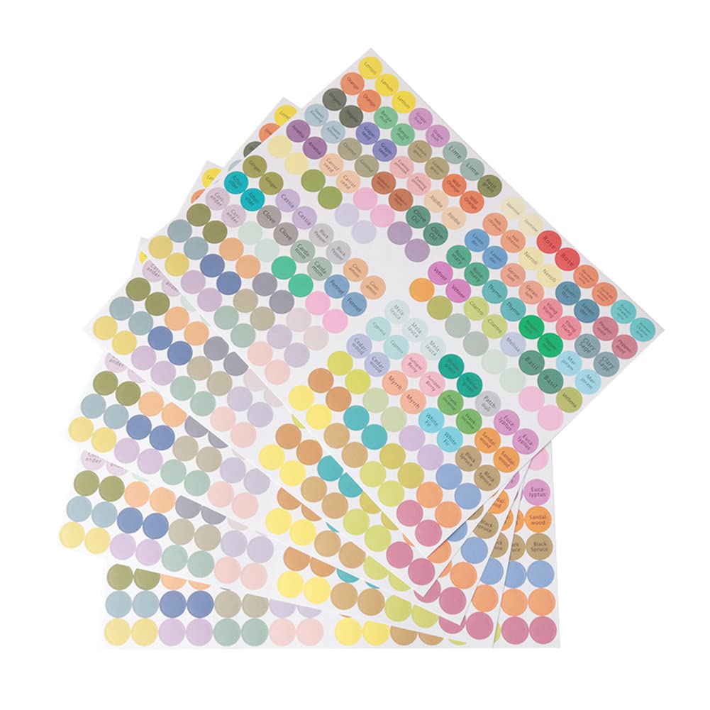 Amazon.com : 960 Pcs 13mm Round Essential Oil Labels Bottle Cap Lid ...