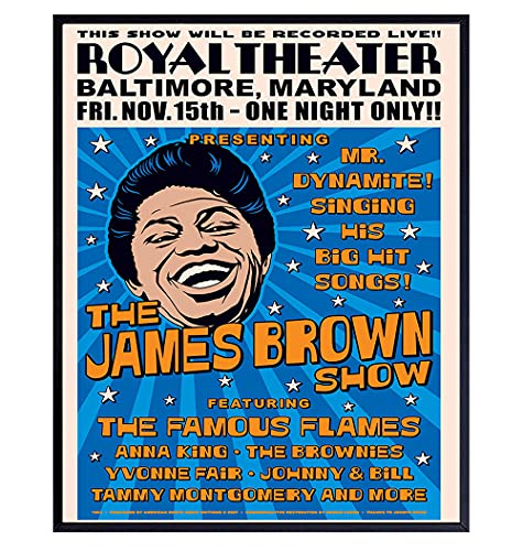 Amazon.com: James Brown African American Decor - Black Culture Wall Art ...