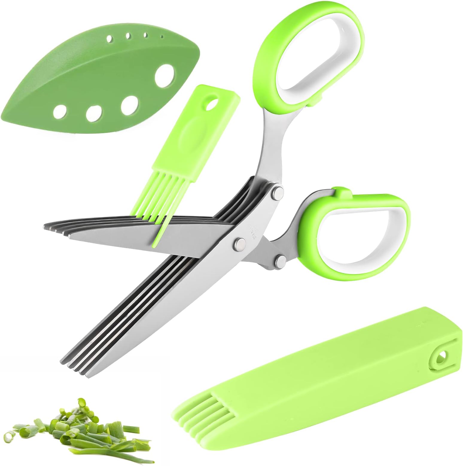 Amazon.com: 5 Blade Herb Scissors Kitchen Herbs Shears Cutter Set ...
