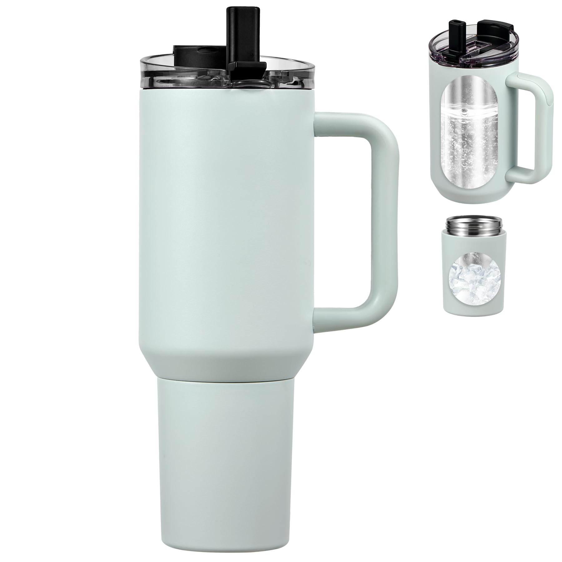 Amazon.com | Pawtong 40oz Insulated Tumbler with 2-in-1 Lid and Straw ...