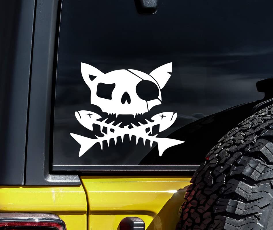 Amazon.com - Danger Cat Sign Car Window Vinyl Decal 5x4 Inches Cross ...