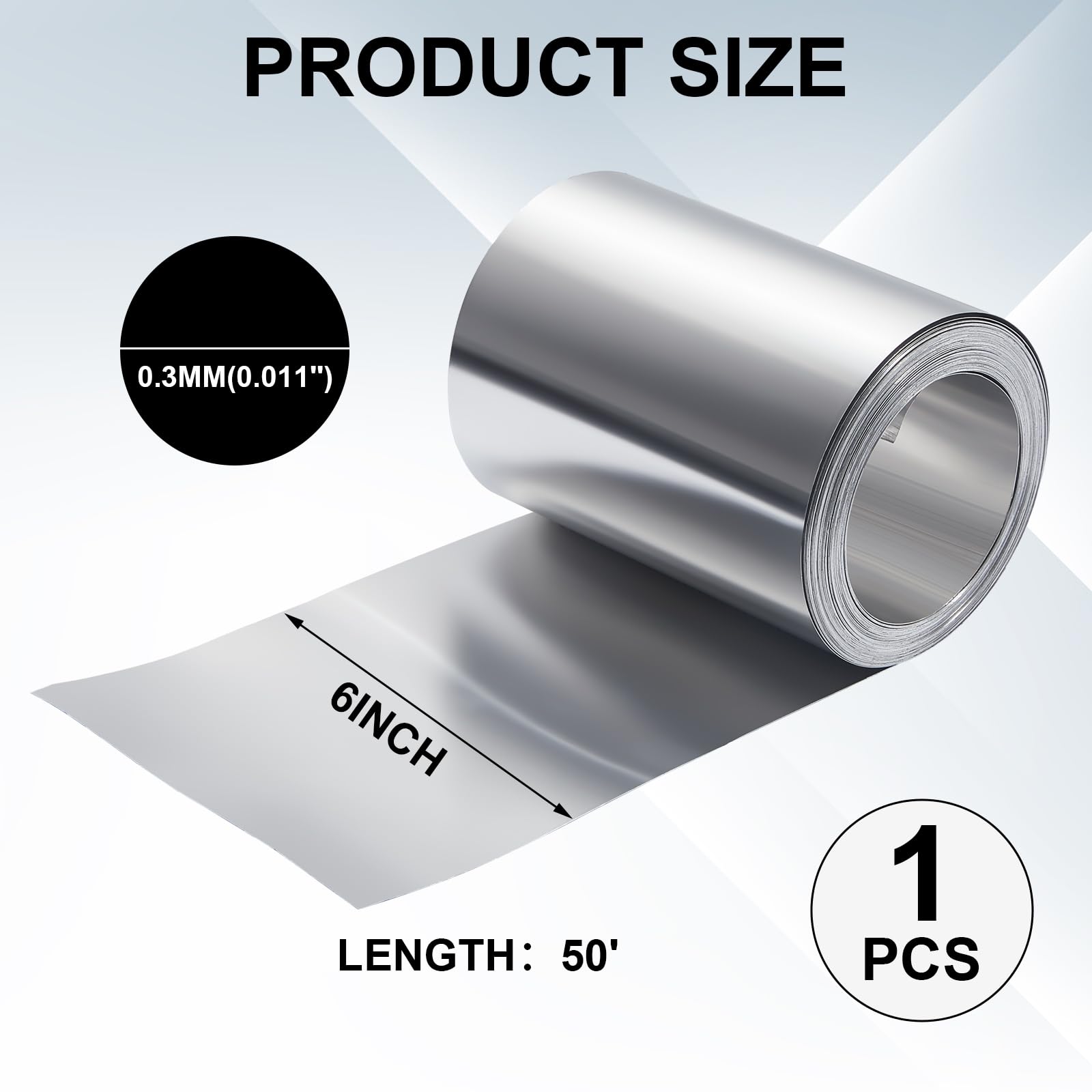 Snapklik.com : Ripeng 50 Feet 6 X 50 X 0.011 Aluminum Flashing Roll ...