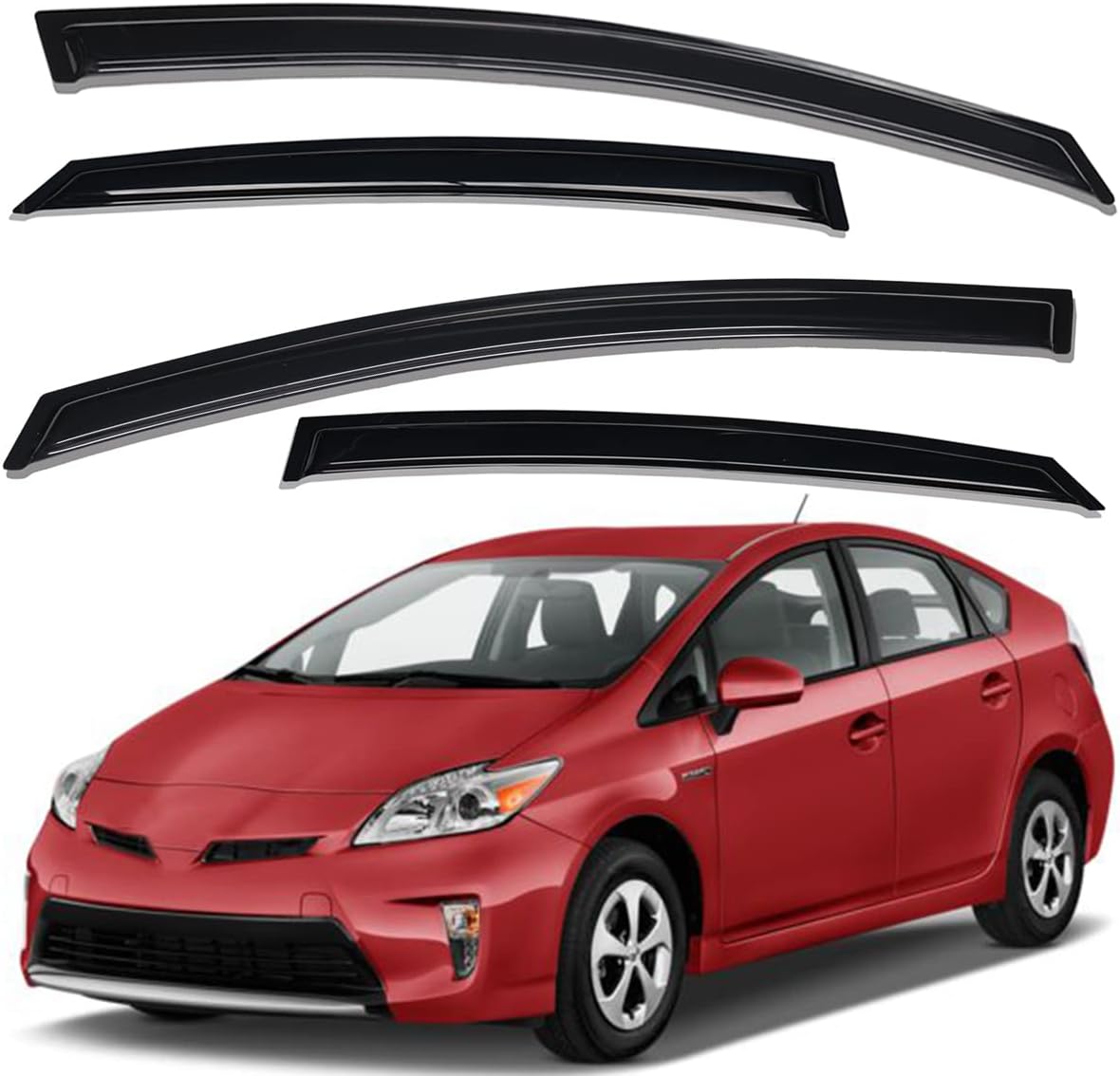 Amazon.com: Safe Smoke Window Visor Sun Rain Vent Guard 4 Pcs Set for ...