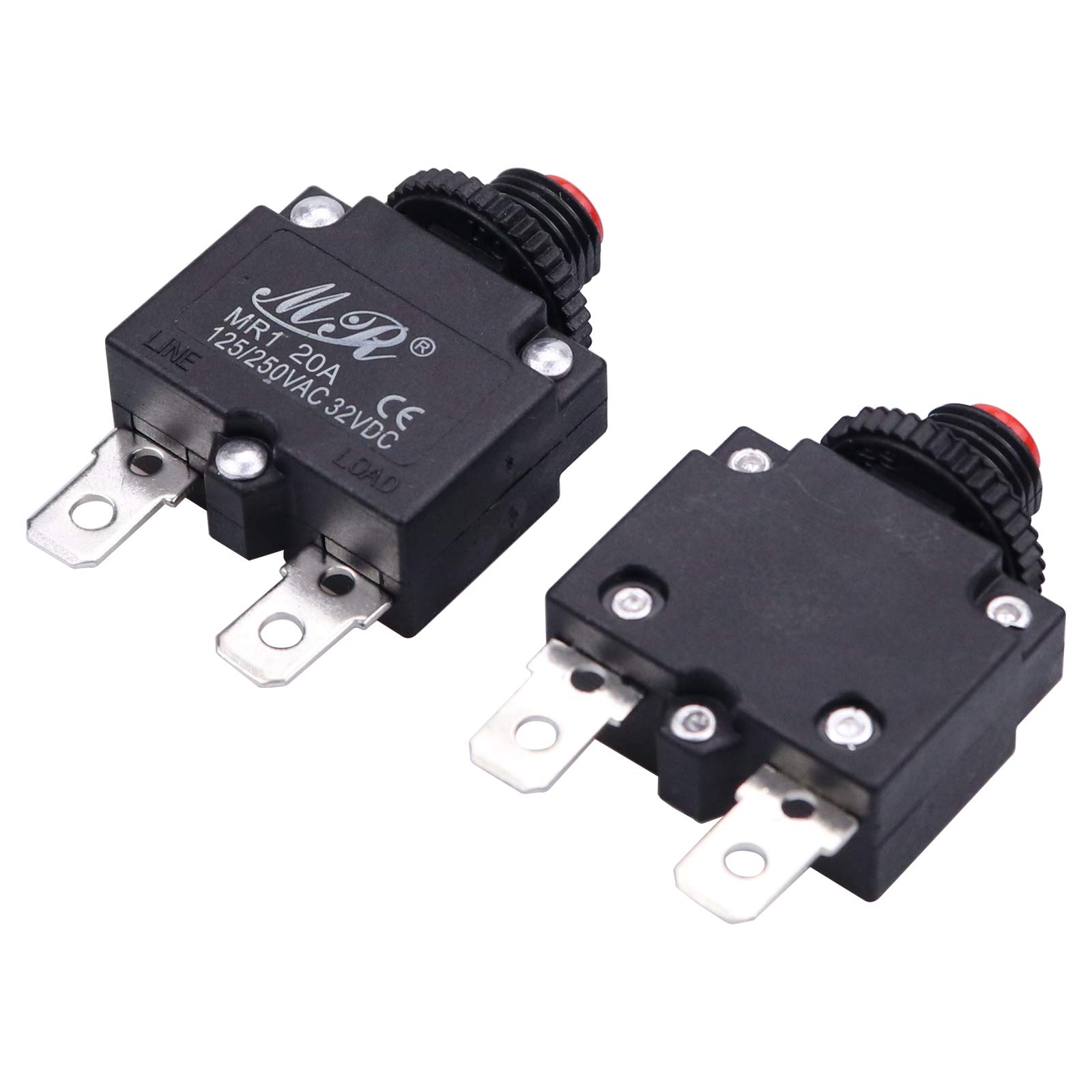 Snapklik.com : 20 Amps Thermal Circuit Breakers, 125/250V AC 32V DC ...