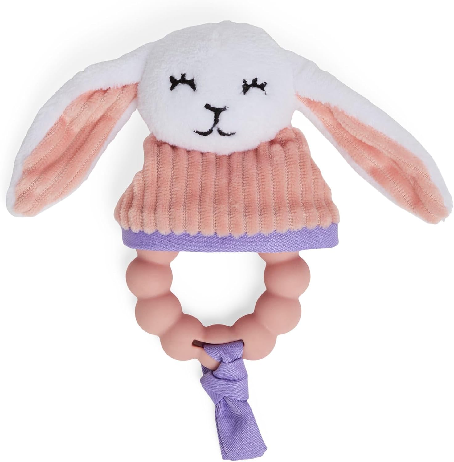 Pet Supplies : Leaps & Bounds Plush Bunny Chew Teething Ring Puppy Toy ...