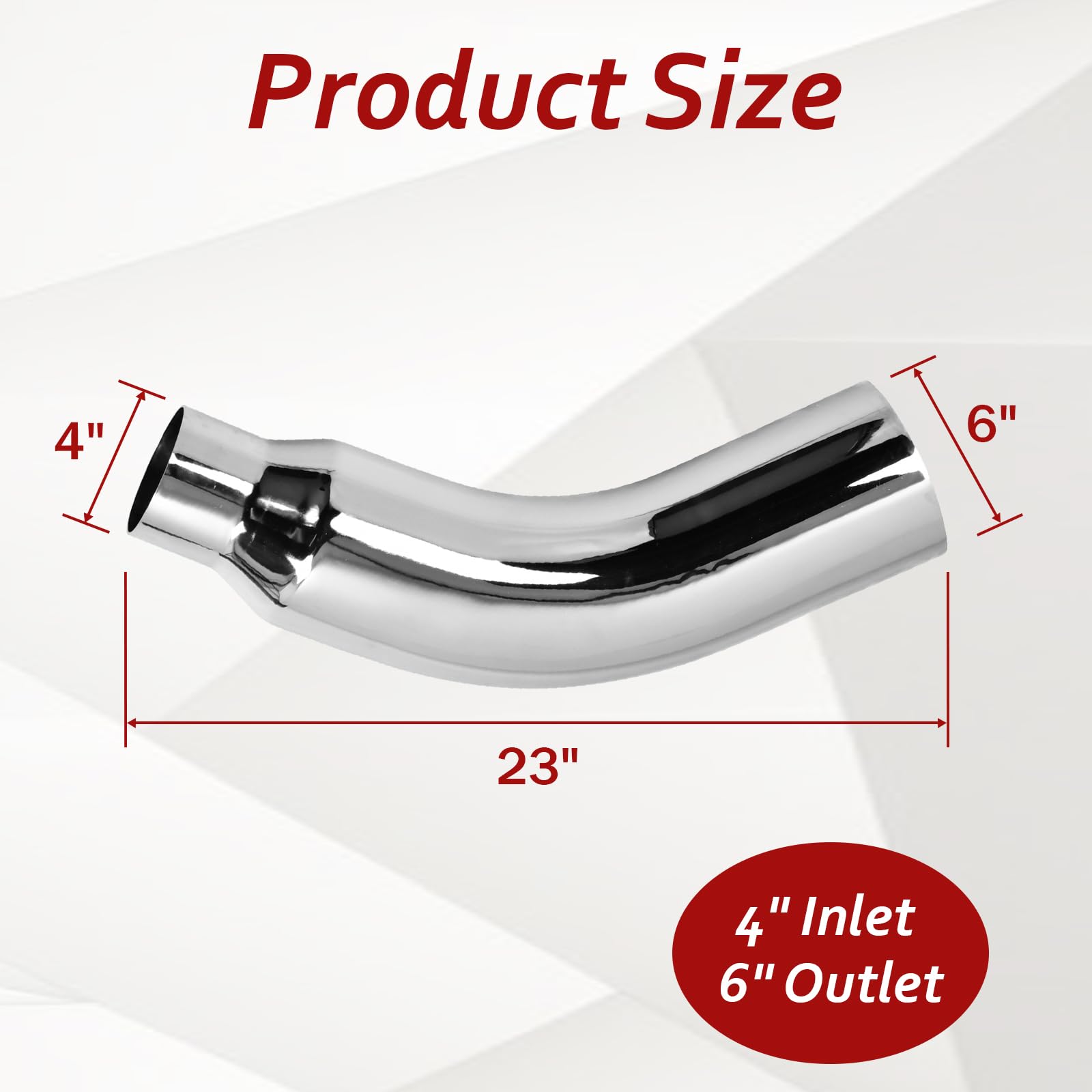 Snapklik.com : BIGREAT 4 Inch Chrome Plated Diesel Exhaust Elbow Tip
