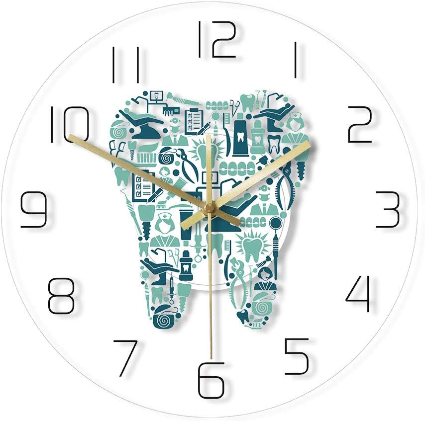 Amazon.com: The Geeky Days Dentistry Tooth Wall Clock Dental Care ...