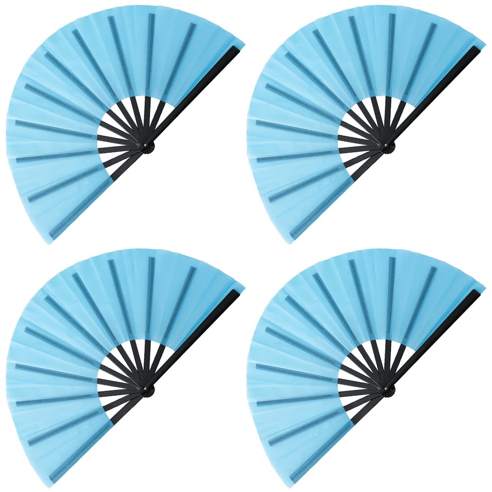 Amazon.com: Gionforsy 4pcs Clap Fan Fabric Large Folding Fan Chinese ...