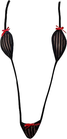 Milelook Women's Tiny Sheer Transparent Slingshot Bikini Swimsuit One ...