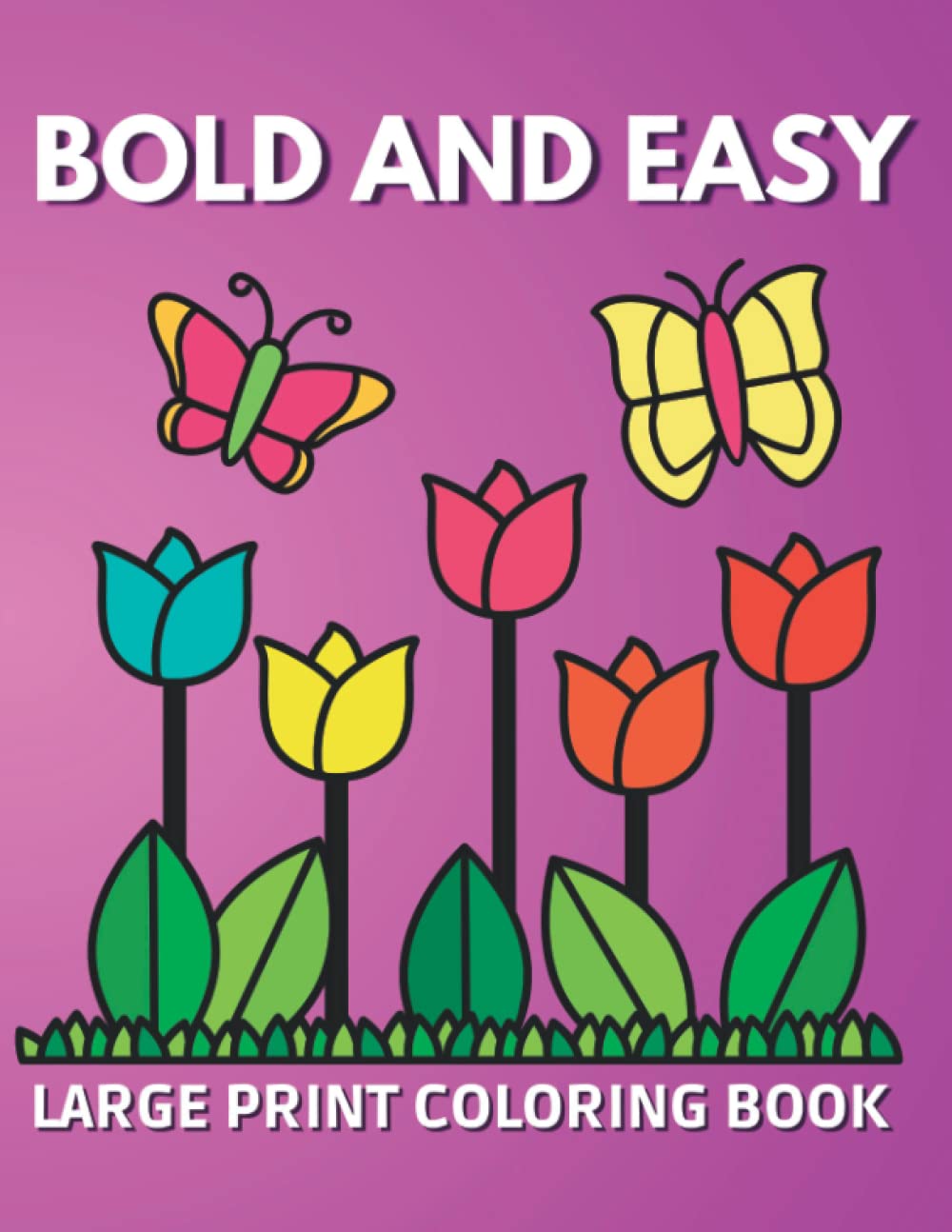 Amazon.com: Bold And Easy Large Print Coloring Book: Simple And Big ...