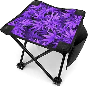 Amazon.com: Marijuana Weed Leaf Camping Stool Folding Chair Portable ...