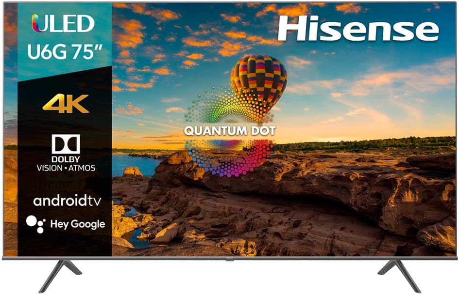 Pantalla Hisense 75" ULED 4K UHD Android TV 75U6G (2021) : Amazon.com.mx: Electrónicos