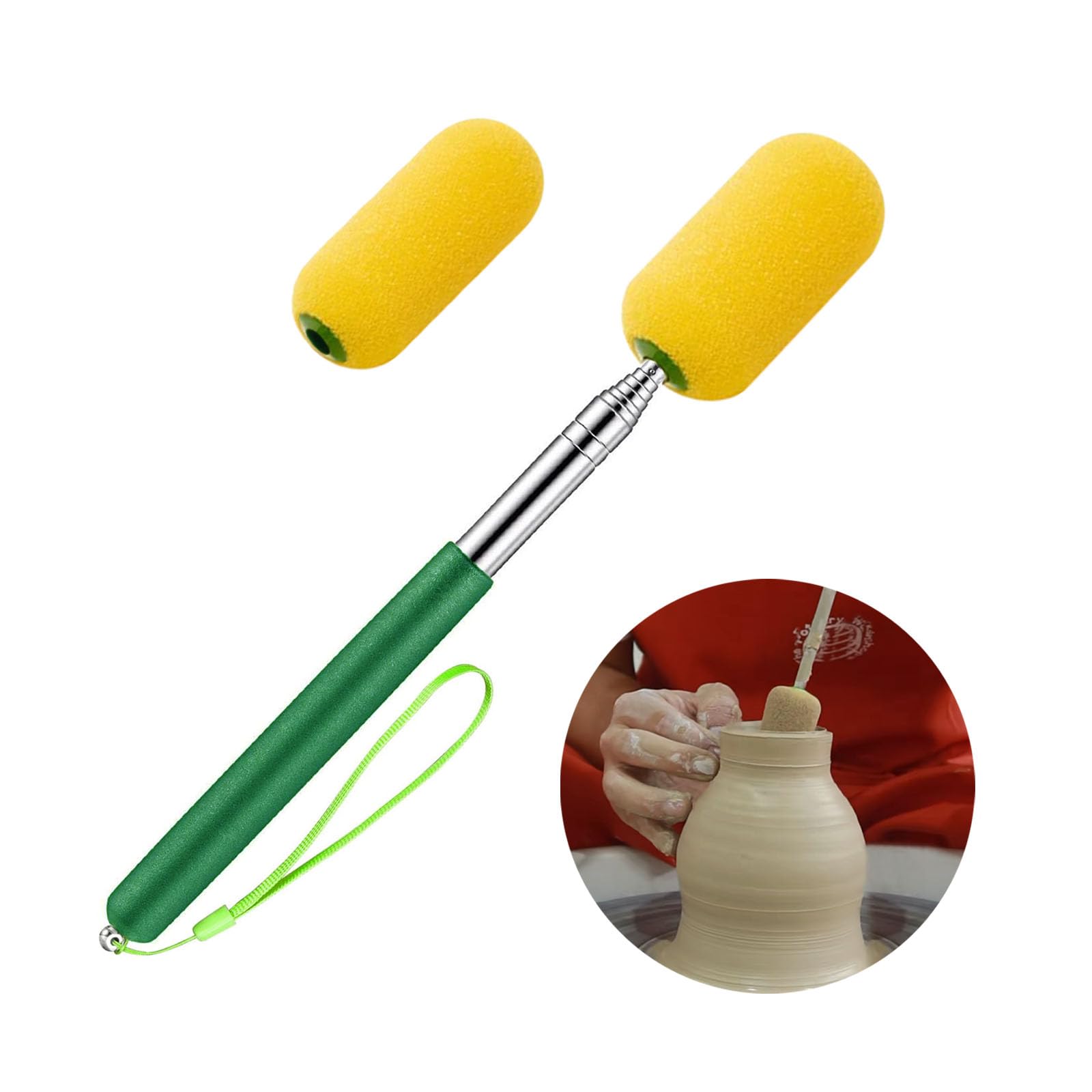 Amazon.com: Telescoping Sponge Stick for Pottery, Removing Excess Water ...