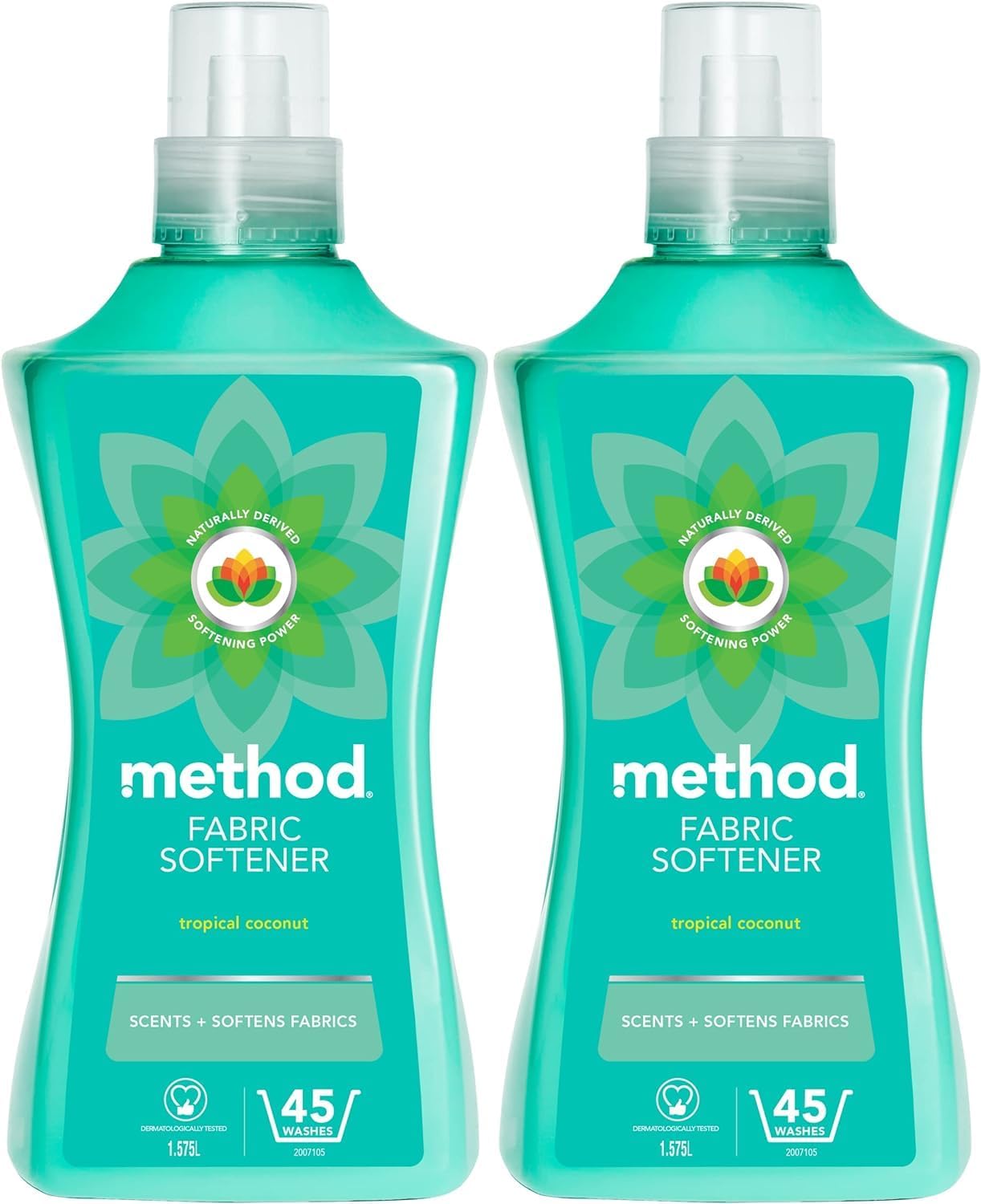 method Fabric Softener Tropical Coconut, 2 x 45 Wash / 2 x 1.575L ...