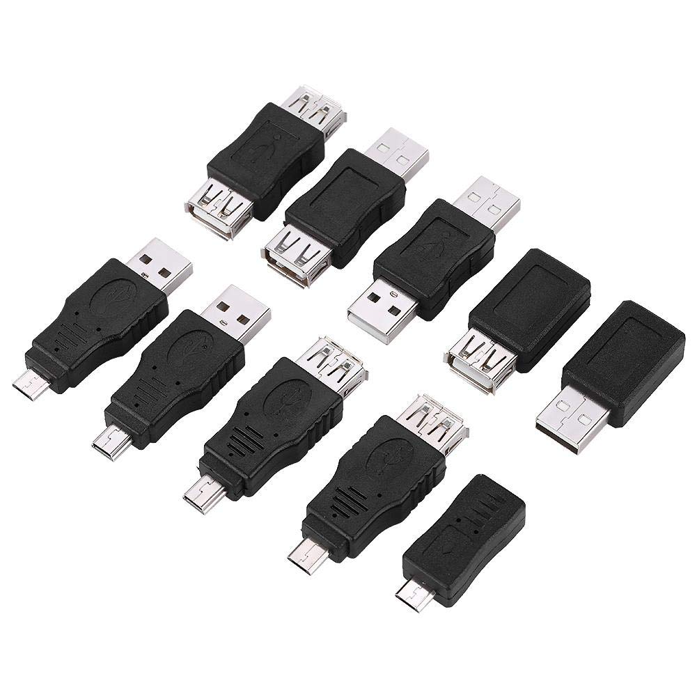 10 Pack Multiple USB 2.0 Adapters, Micro/Mini Male/Female Converter ...