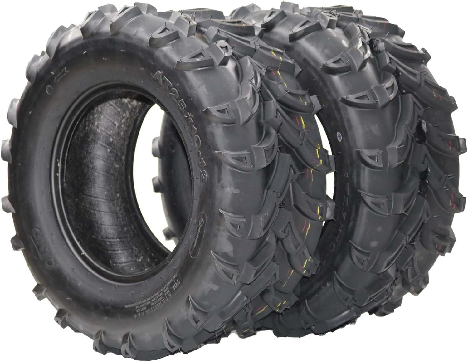 Amazon.com: 25x10-12 6PR ATV Tires Set of 2, 25x10x12 6PR All-Terrain ...