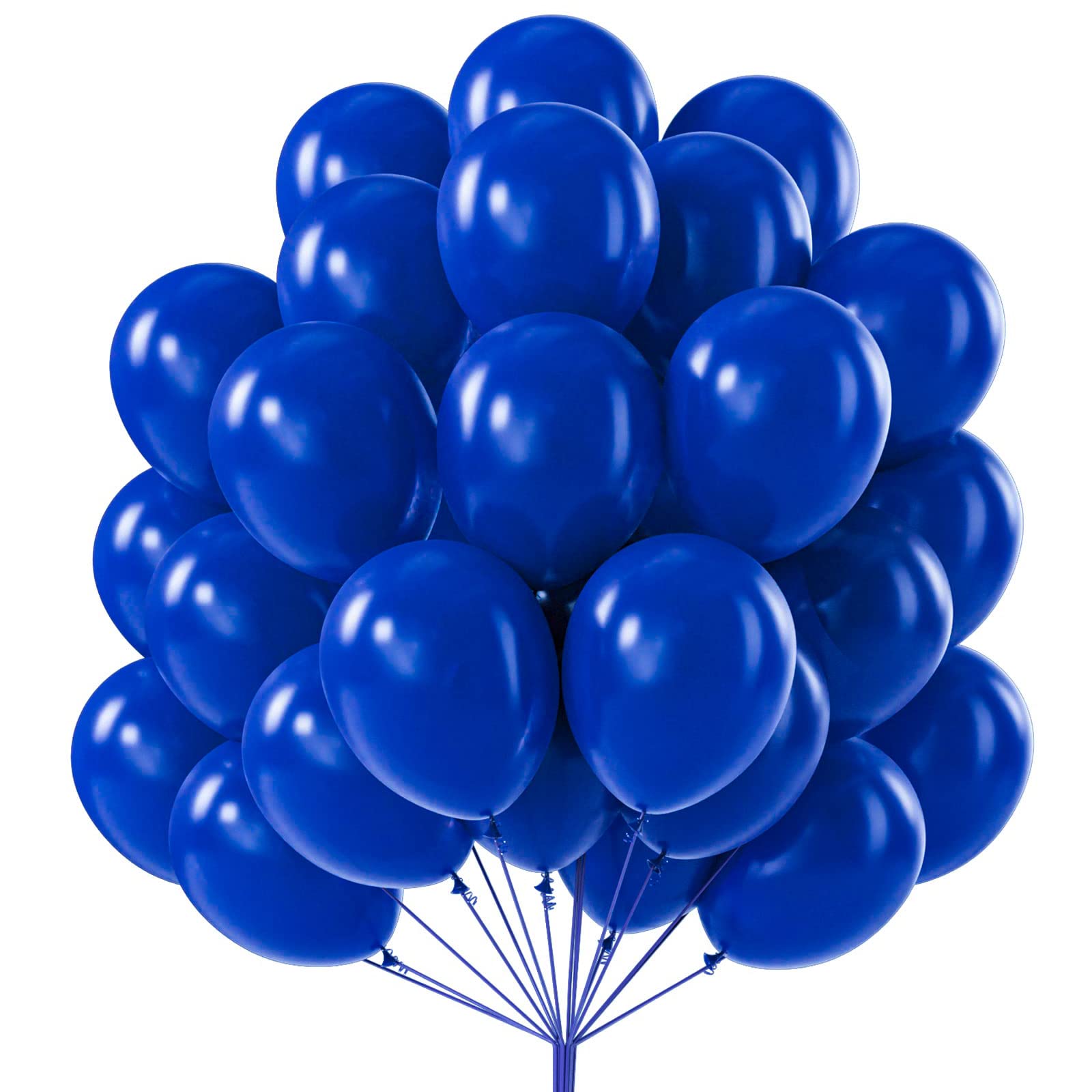 Buy PartyWoo Blue Balloons, 100 pcs 10 Inch Medium Blue Balloons, Latex ...