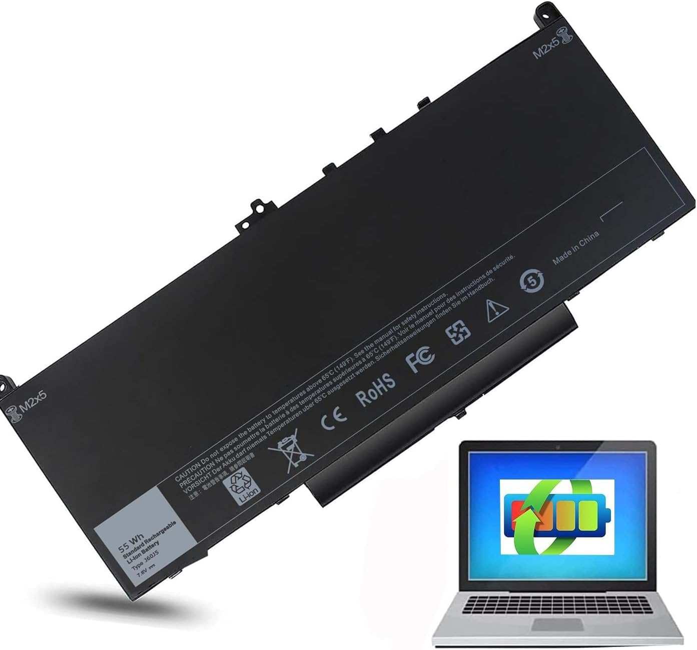 E7470 E7270 J60J5 Battery for Dell Latitude E7470 E7270 7470 7270 ...