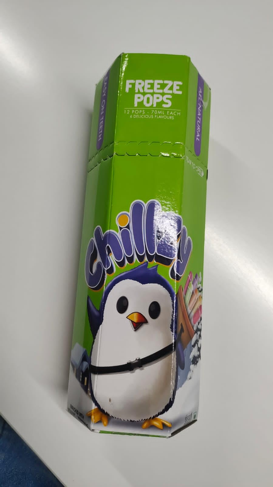Chillzy Freeze Pops - 12 All Natural Ice Pops - Single Flavor - Teeth ...