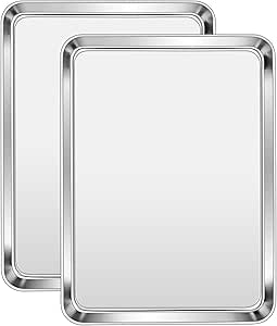 Amazon.com: Homikit Baking Pan Sheet Set of 2, 18" x 13" Stainless ...