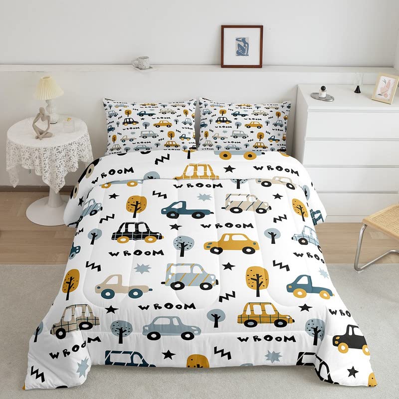Feelyou Cartoon Car Bedding Set Kids Tree Pattern Comforter Set Boys ...