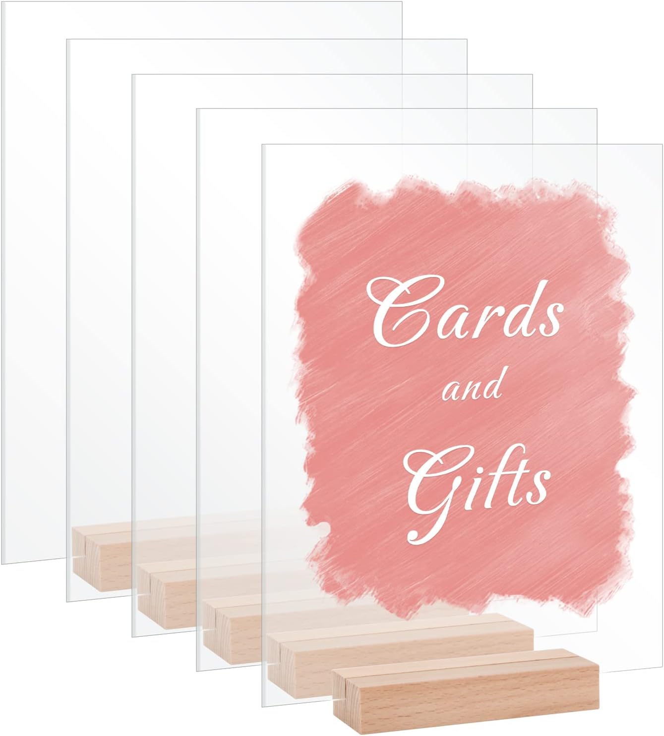 Amazon.com: 10 Pack Clear Acrylic Sign for Table Numbers, 5x7 Inch ...