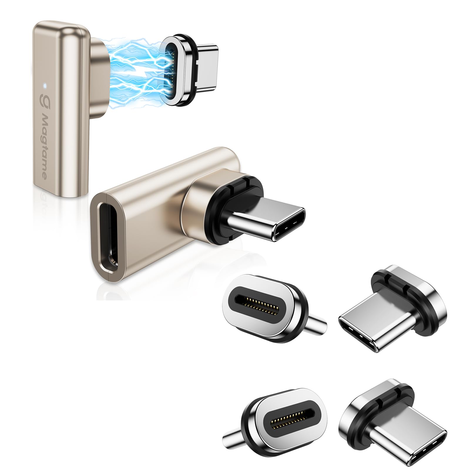 Amazon.com: 240W Magnetic Right Angle Adapter with 24Pin 4Pack Type-C ...