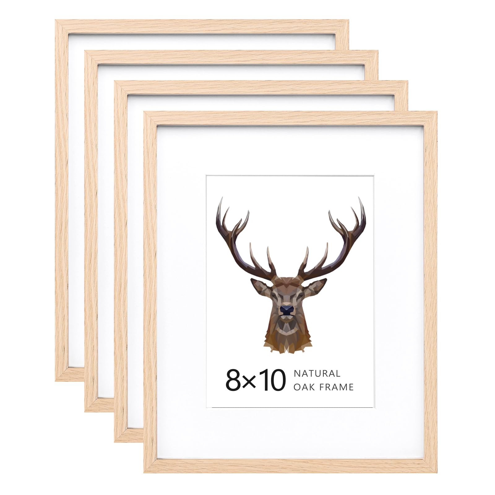 Amazon.com - KINLINK 8x10 Frames Natural Oak Wood Frames with Acrylic ...