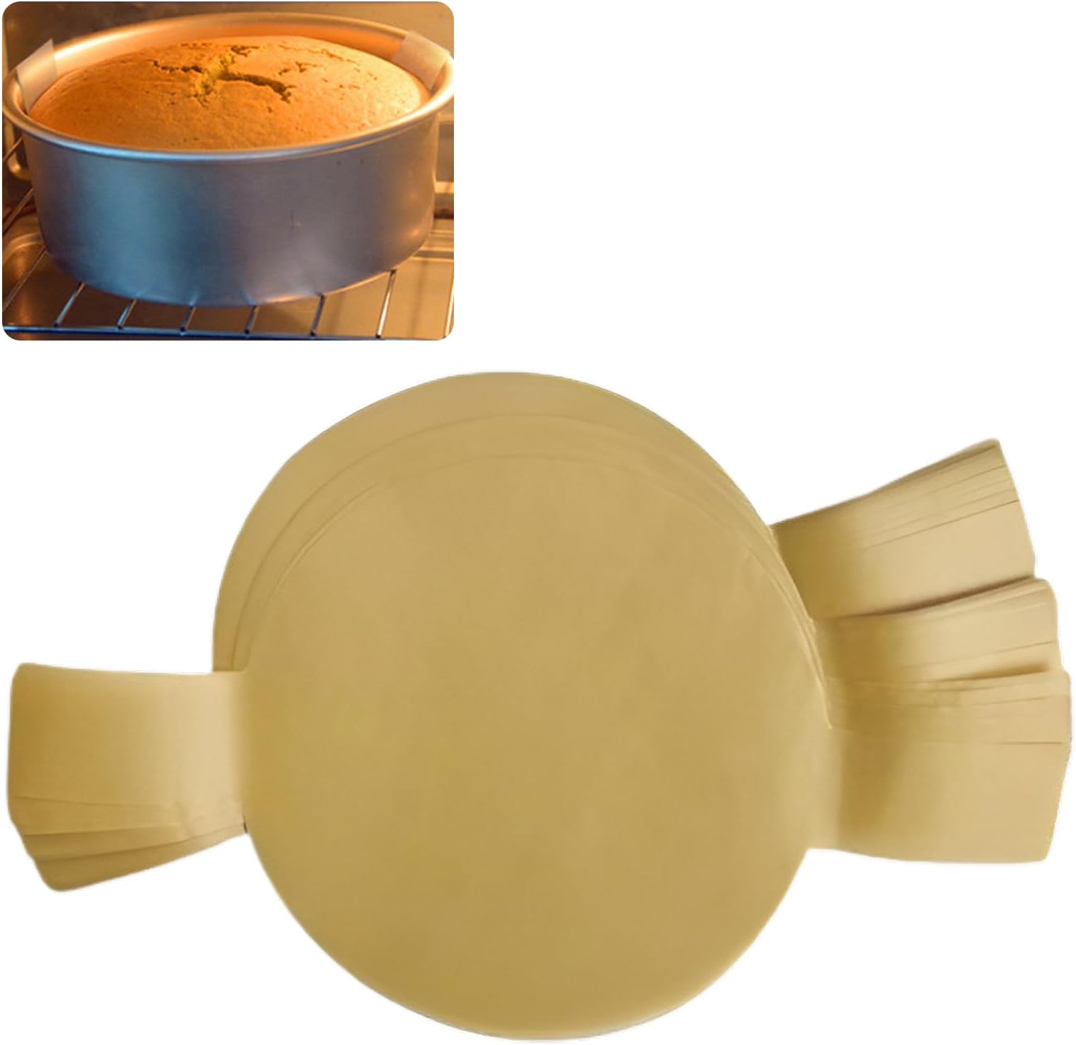 Amazon.com: 120 Pieces Precut Circle Cake Pan Liners Round Parchment ...