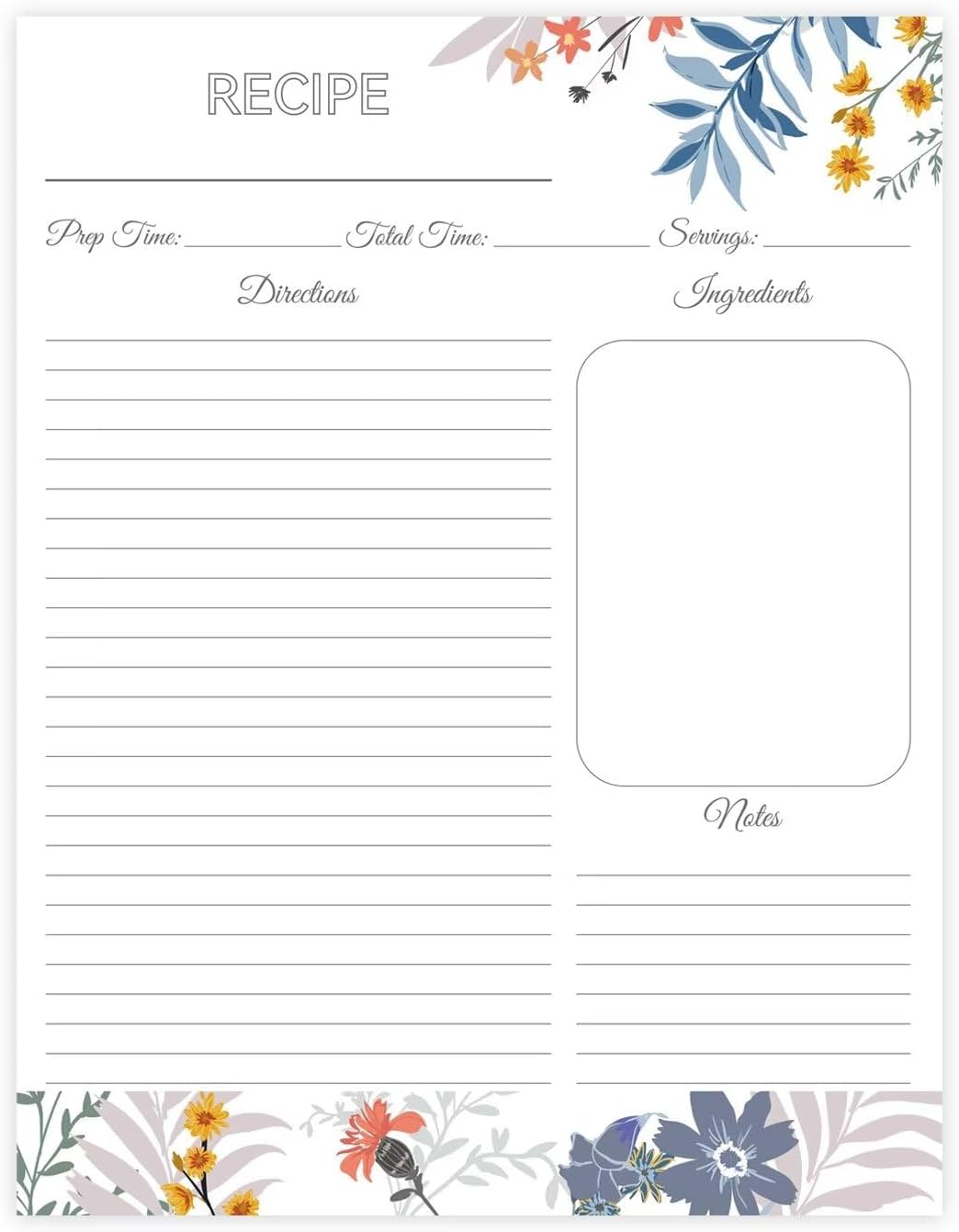 Amazon.com: Lubudingjoy Premium Recipe Paper for 8.5" x 11" Recipe ...