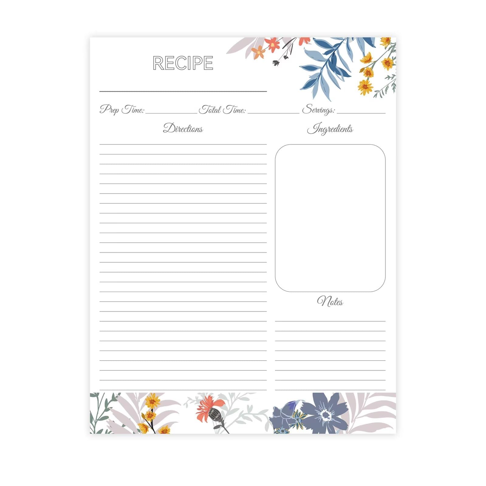 Amazon.com: Lubudingjoy Premium Recipe Paper for 8.5" x 11" Recipe ...