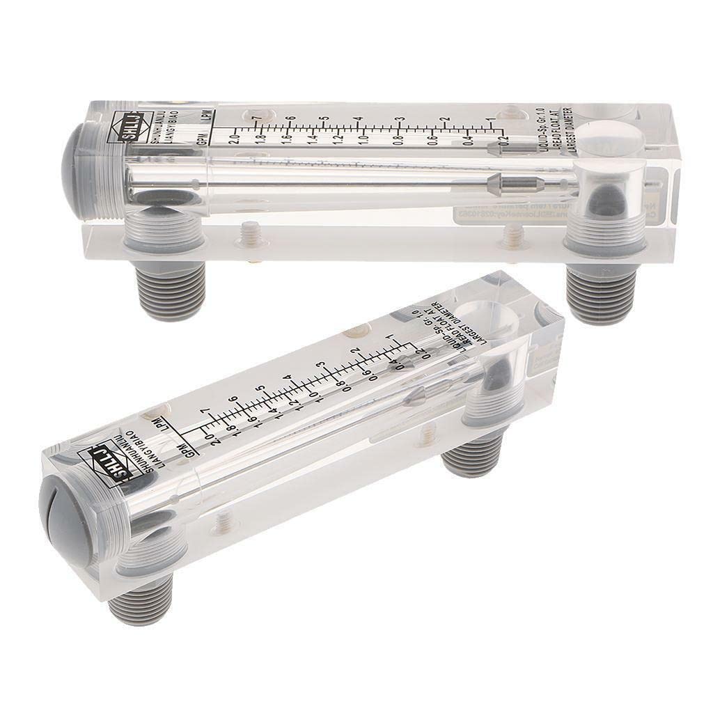 2pc LZM-15 Panel Type Water Flow Rotameter 1" Thread : Amazon.in ...