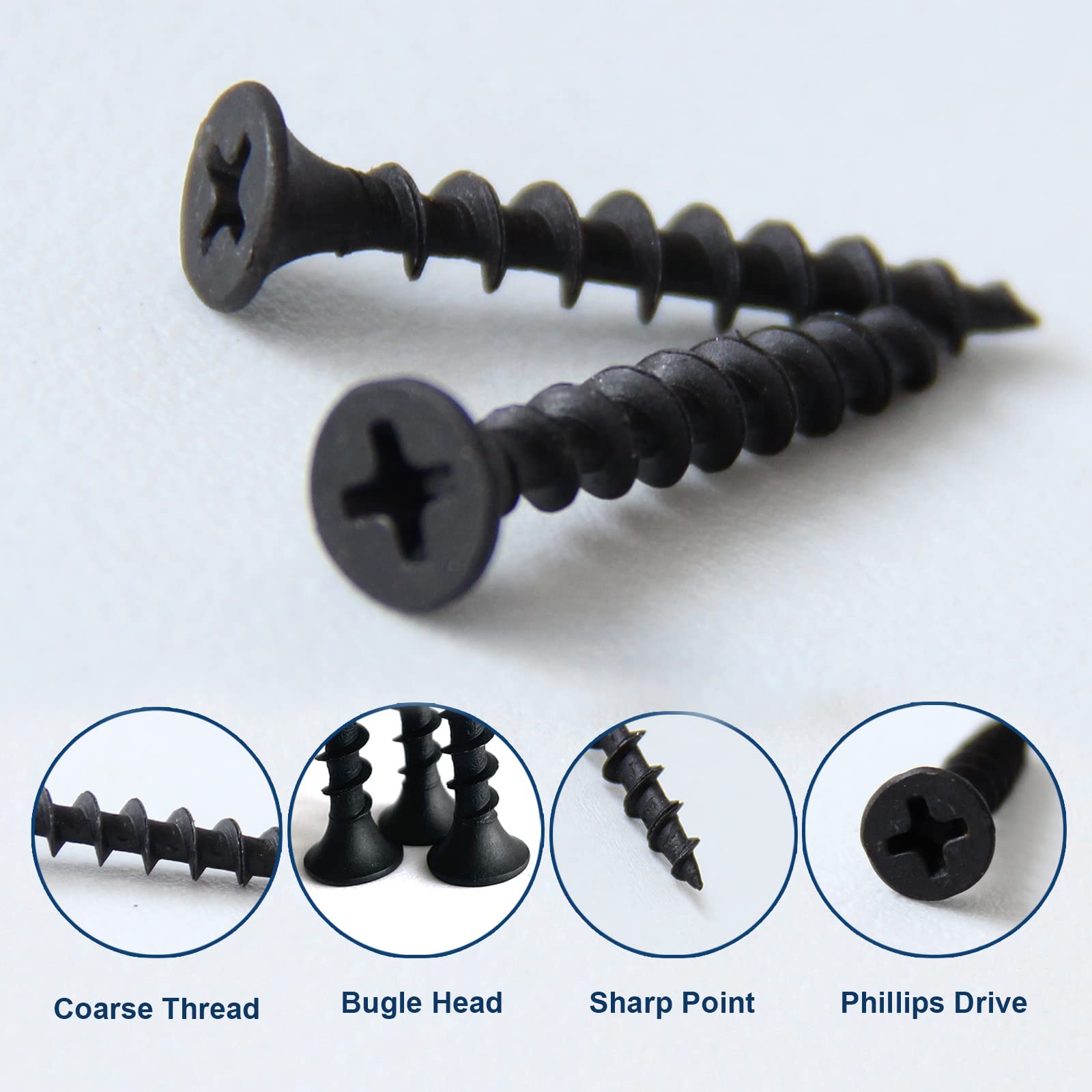 Snapklik.com : FASTENER TREE #8x1-1/4 Drywall Screws Coarse Thread ...