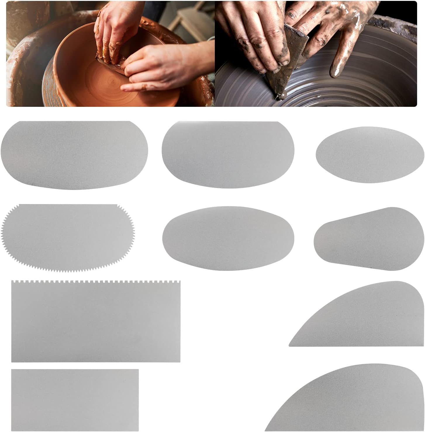 Pottery Clay Scraper Cutter, 10PCS Stainless Steel Scraping Clay Tools ...