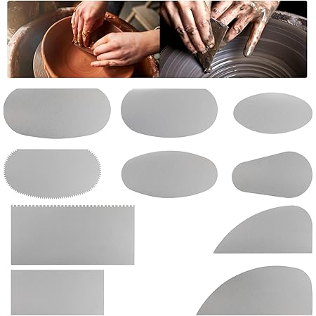 Pottery Clay Scraper Cutter, 10PCS Stainless Steel Scraping Clay Tools ...