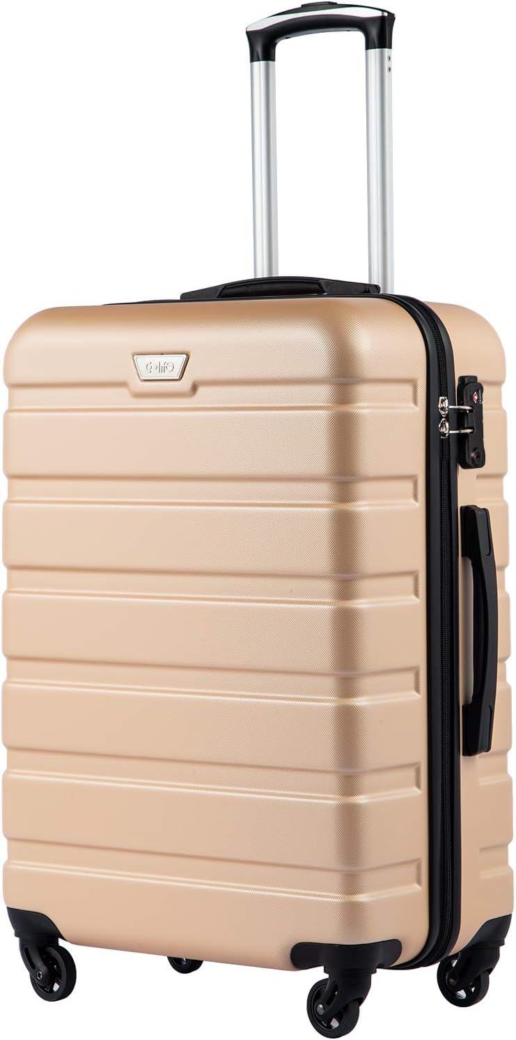COOLIFE Suitcase Trolley Carry On Hand Cabin Luggage Hard Shell Travel ...