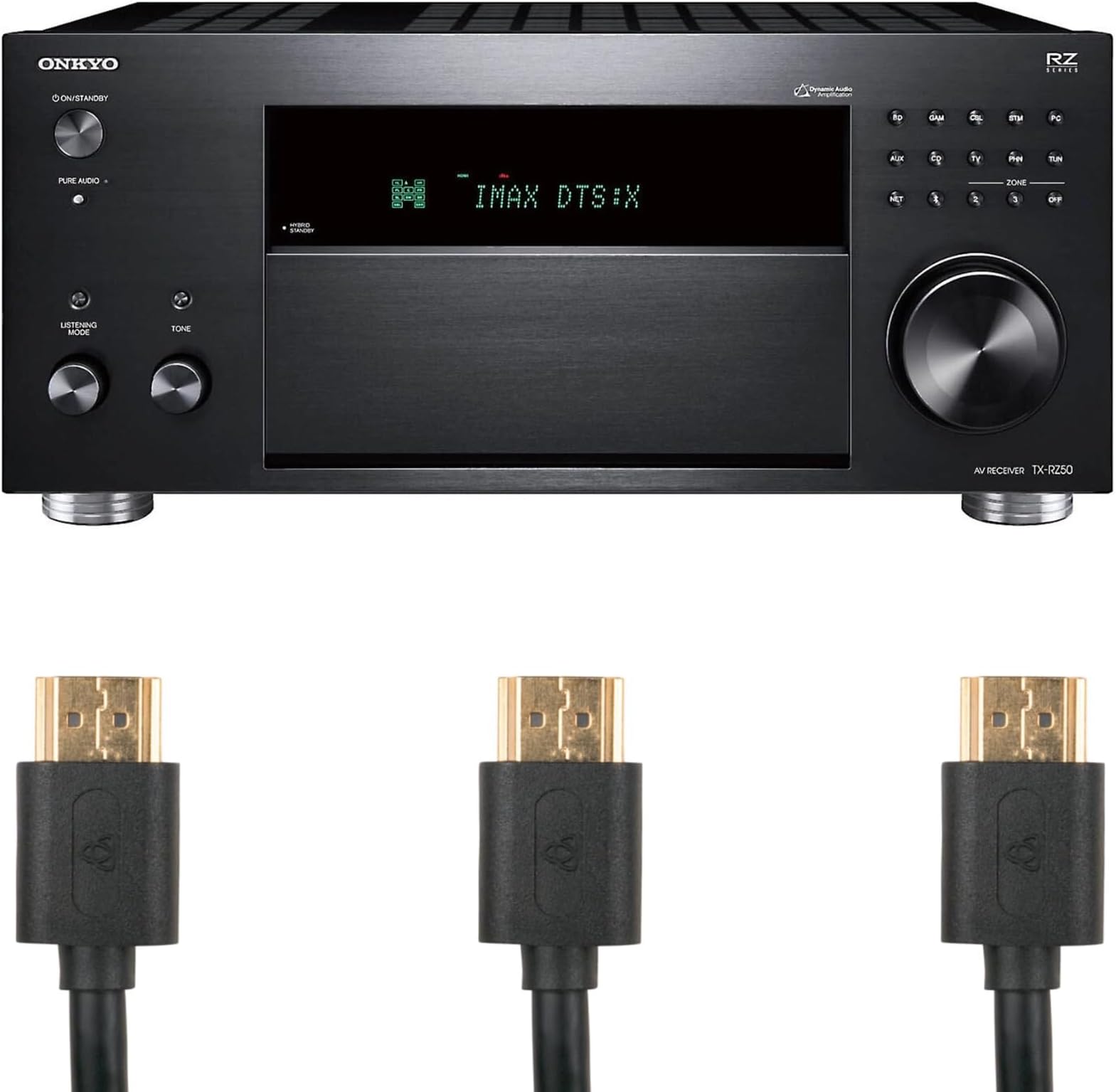 Amazon.com: Onkyo TX-RZ50 9.2 Channel AV Receiver with 3 1-Meter HDMI ...