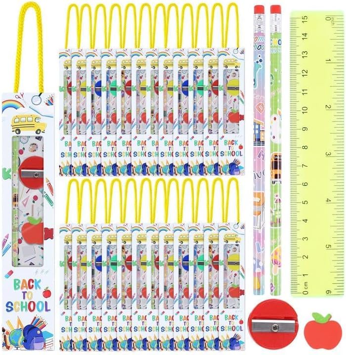 Amazon.com : Humyoun 100 Sets Back to School Gifts, Pencil Shaped Gift ...