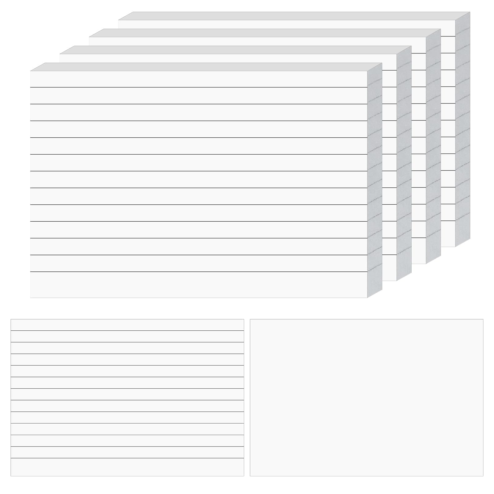 Snapklik.com : 160 PCS Ruled Index Cards 4" X 6", 180 GSM Thick Flash ...