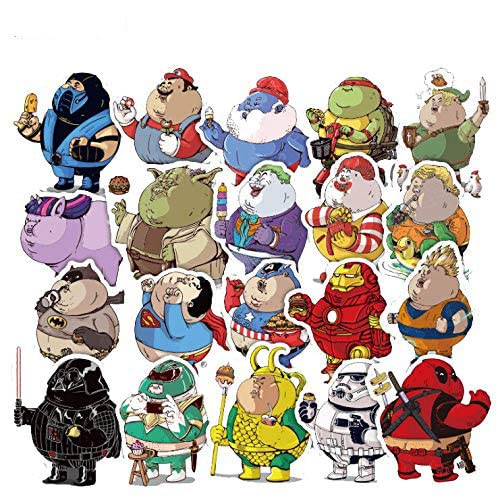 Gadgets Wrap Vinyl 32 Piece/Set Fat Hero Sticker Cute Cartoon Anime Toy ...