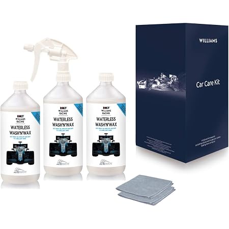 Williams Racing Waterless Wash and Wax Car Cleaning kit 1L + 5L re-fill ...